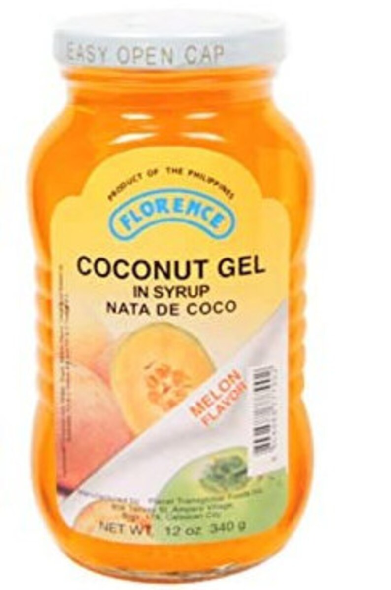 Coconut Gel in Syrup Nata De Coco Melon Flavor 340GRAMS/JAR - Etsy