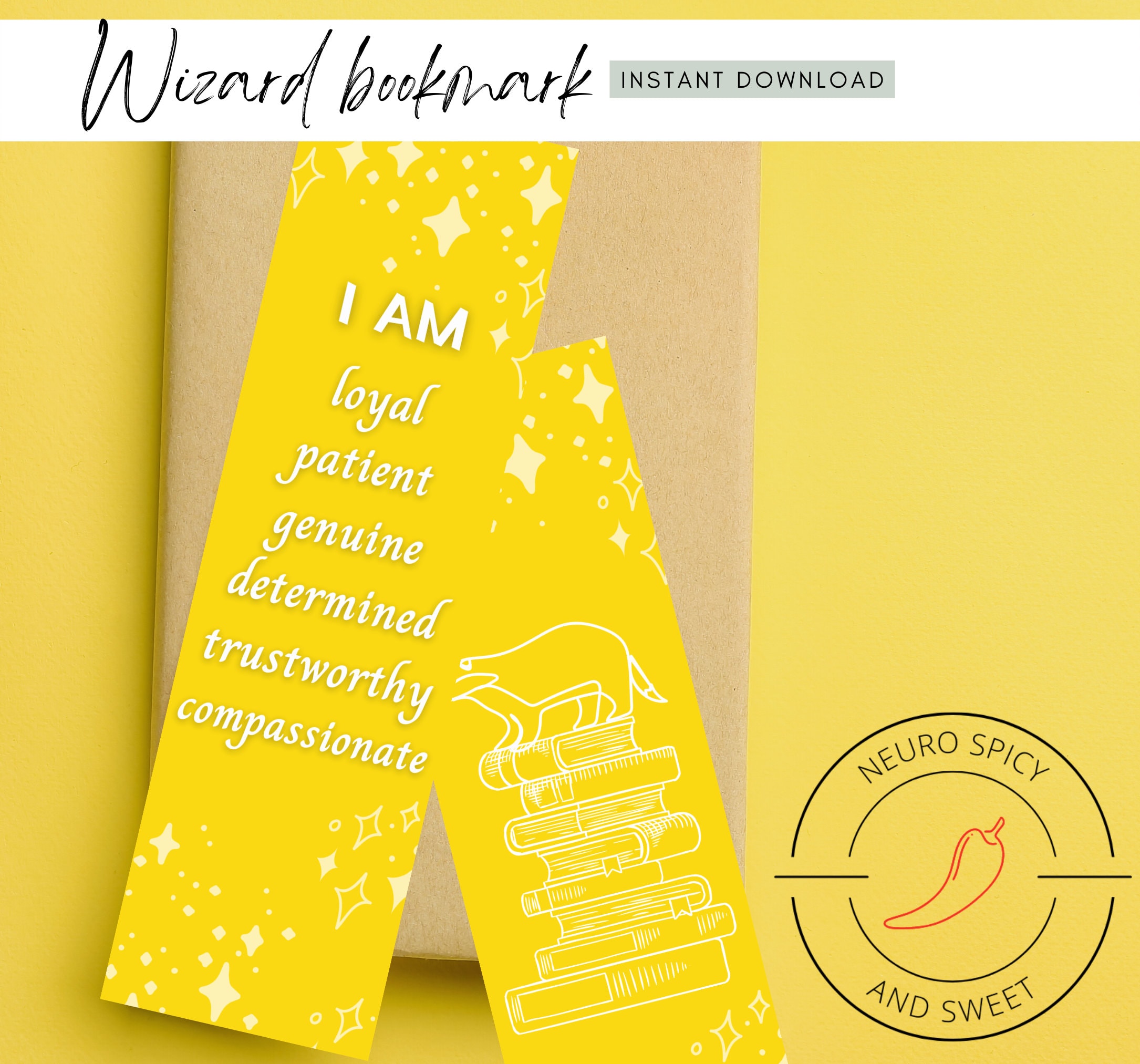 HP House Bookmarks, Digital Bookmarks, HP House Affirmations, Wizard ...