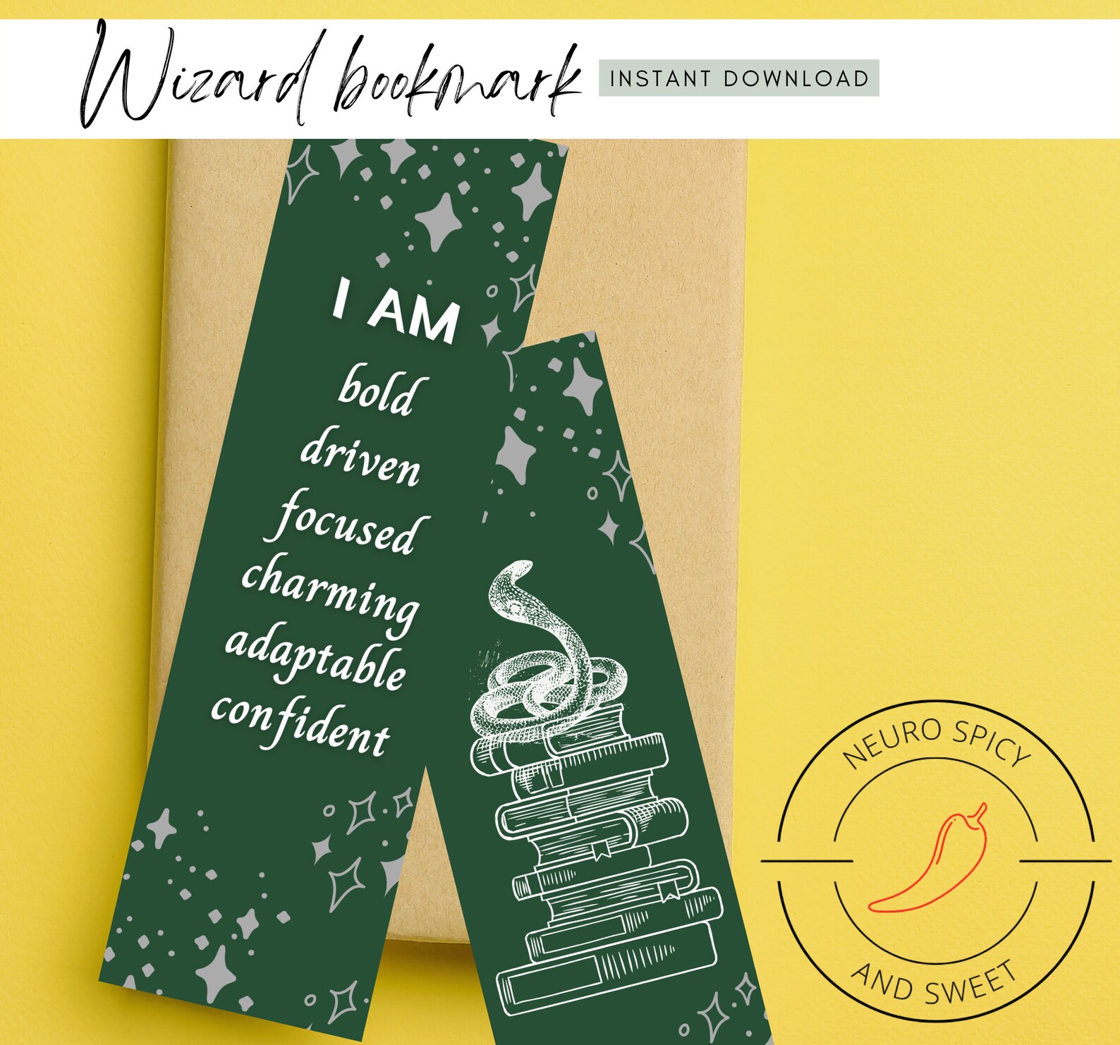 HP House Bookmarks, Digital Bookmarks, HP House Affirmations, Wizard ...