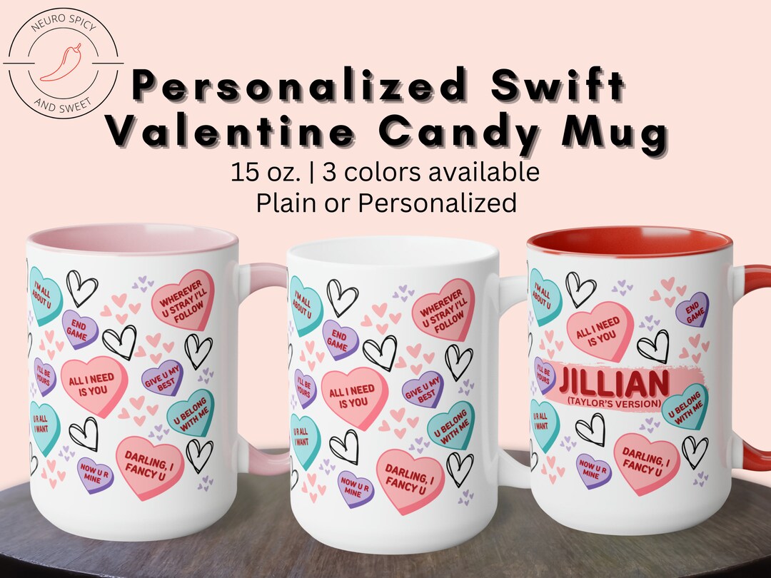 Personalized Swift Lyrics Valentine Mug, Taylor Lover Gift, Valentine ...