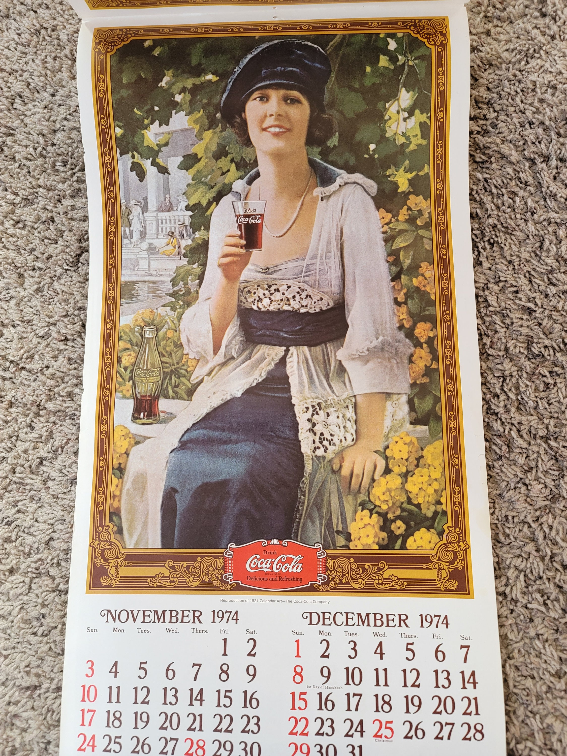 New Old Stock Vintage 1974 Coca-cola Calendar - Etsy