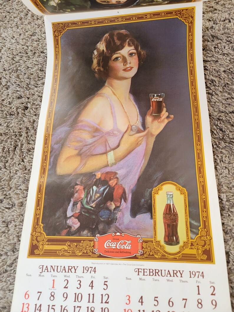 New Old Stock Vintage 1974 Coca-cola Calendar - Etsy