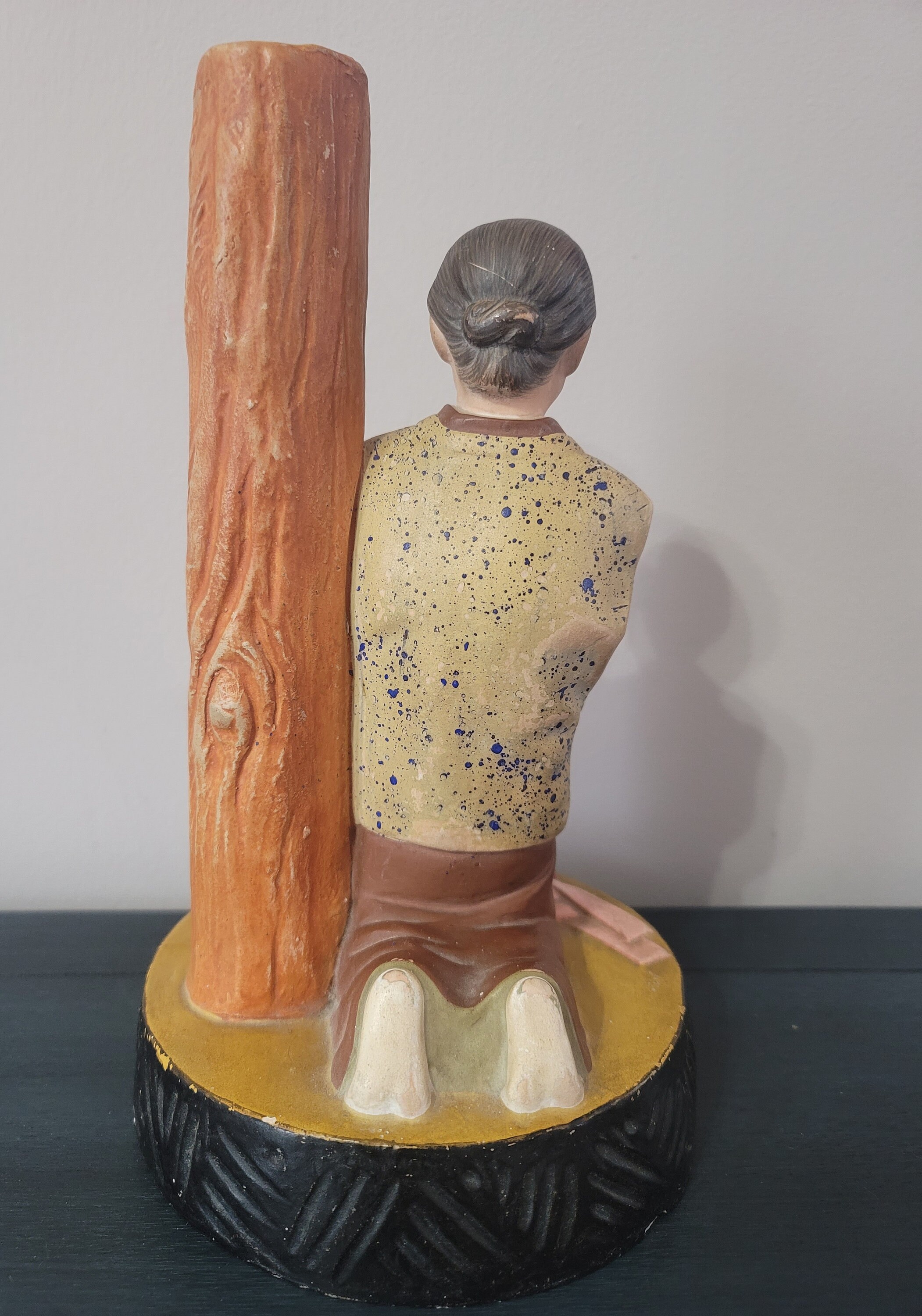 Project Piece Asian Chalkware Lamp - Etsy