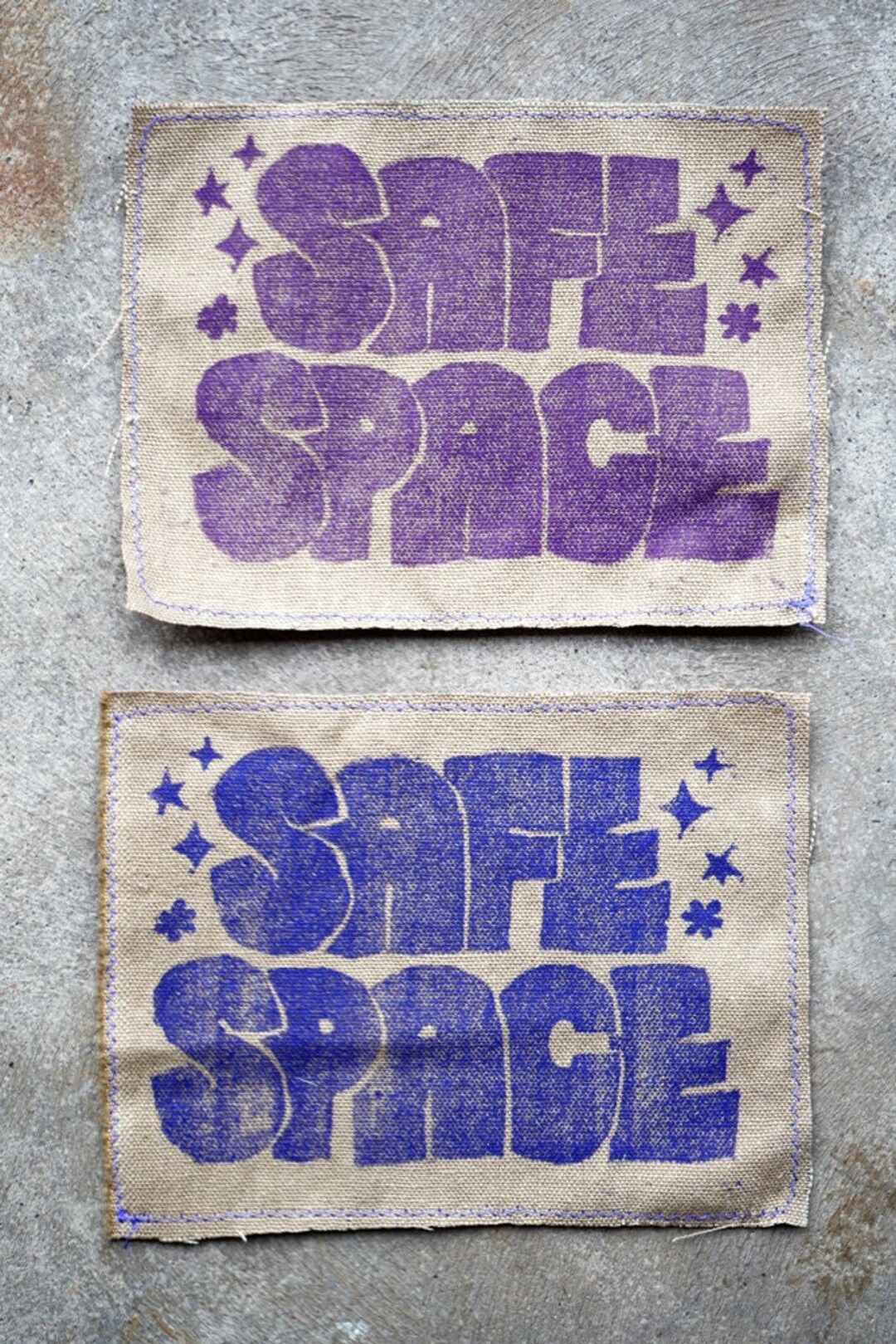 Safe Space Patch | Hand-printed | Linoblock | Queer LGBTQ Sew on Patch ...