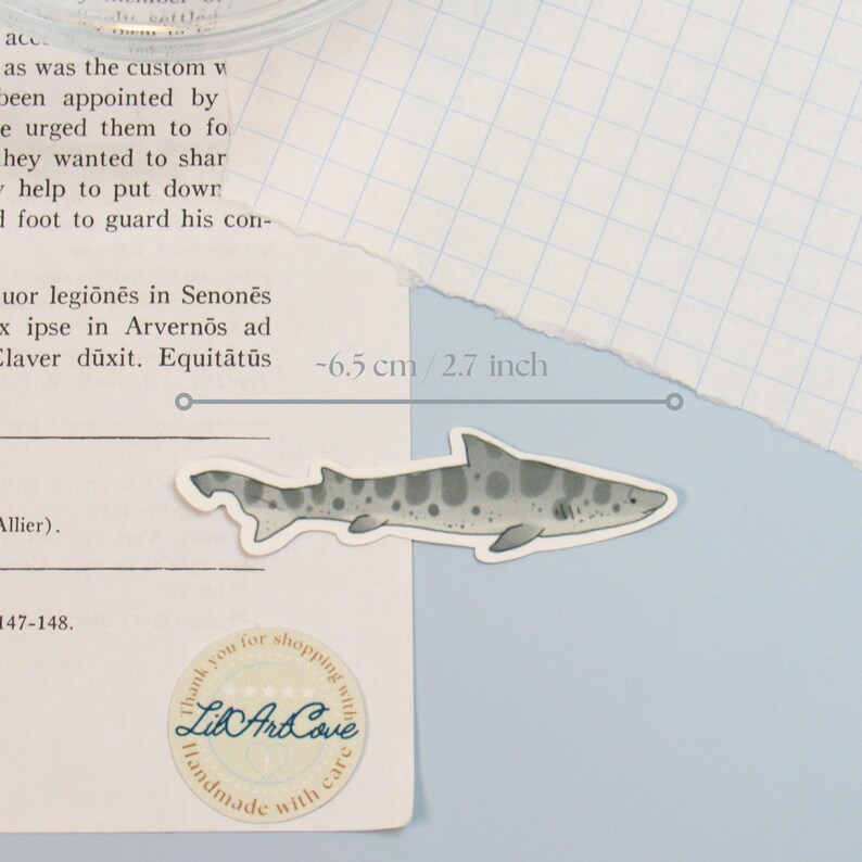5 Pc Cute Shark Stickers, Vinyl Shark Decals, Kawaii Shark Stickers ...