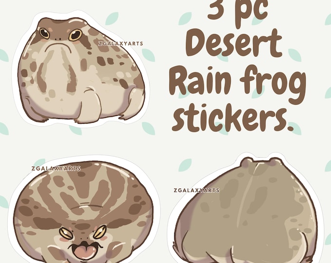 Desert Rain Frogs Sticker Sheet | Rain Frogs, Cute Animal Stickers ...