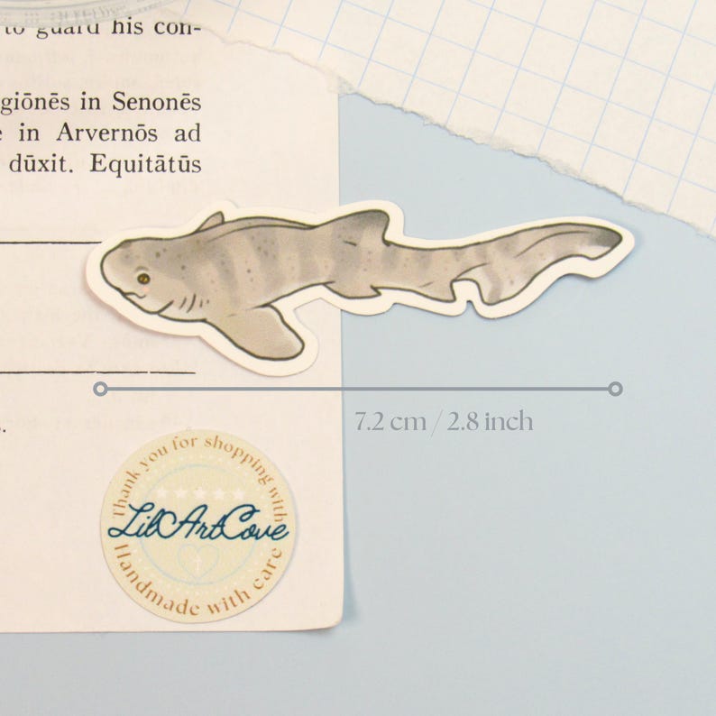 5 Pc Cute Shark Stickers, Vinyl Shark Decals, Kawaii Shark Stickers ...
