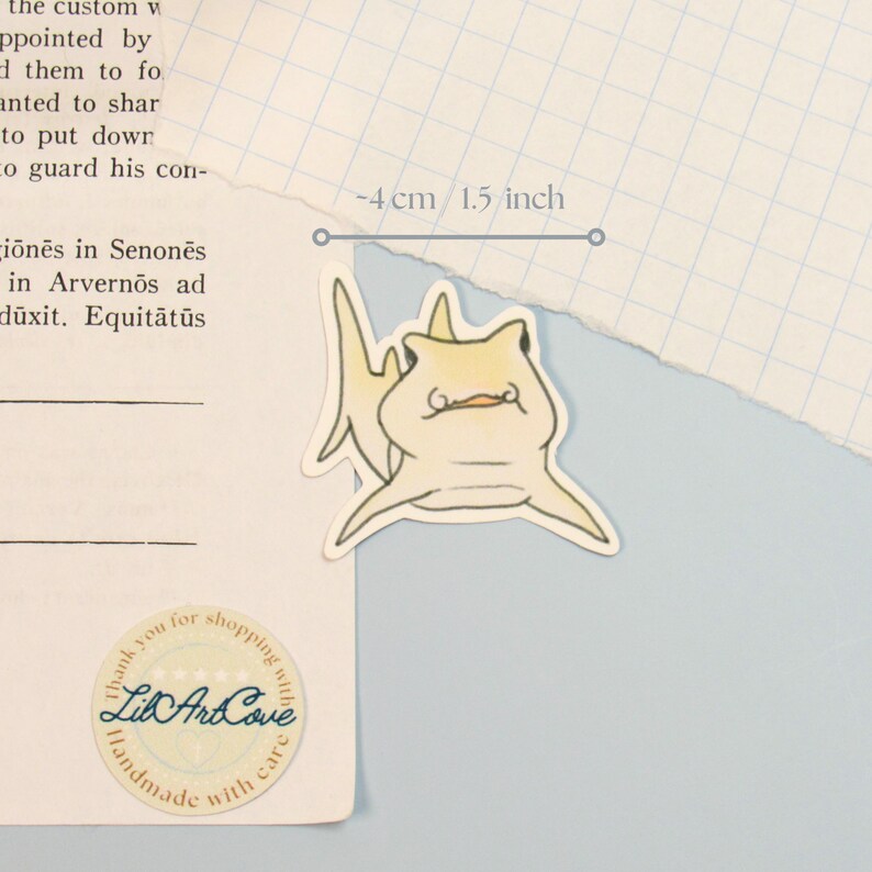 5 Pc Cute Shark Stickers, Vinyl Shark Decals, Kawaii Shark Stickers ...