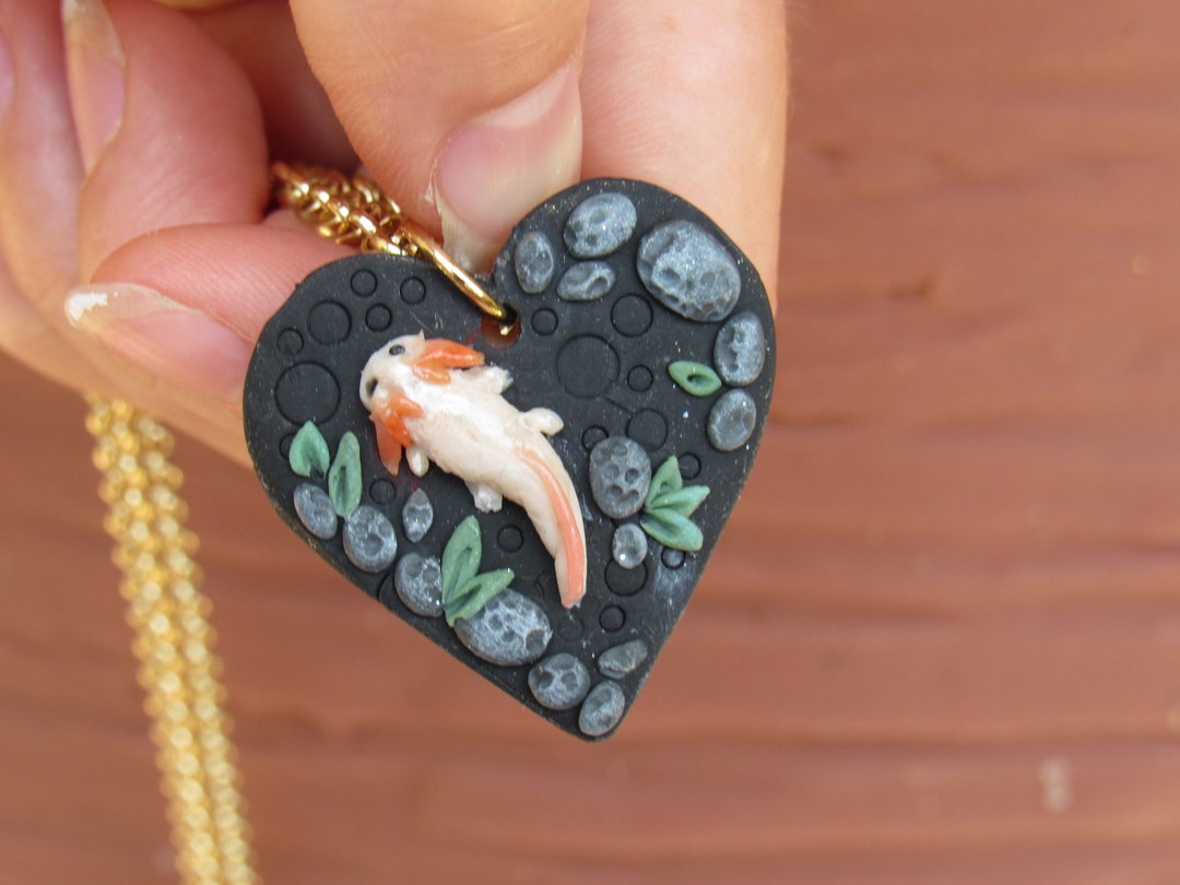 Axolotl Necklace Pendant, Axolotl Pond Pendant, Cute Axolotl Jewelry ...