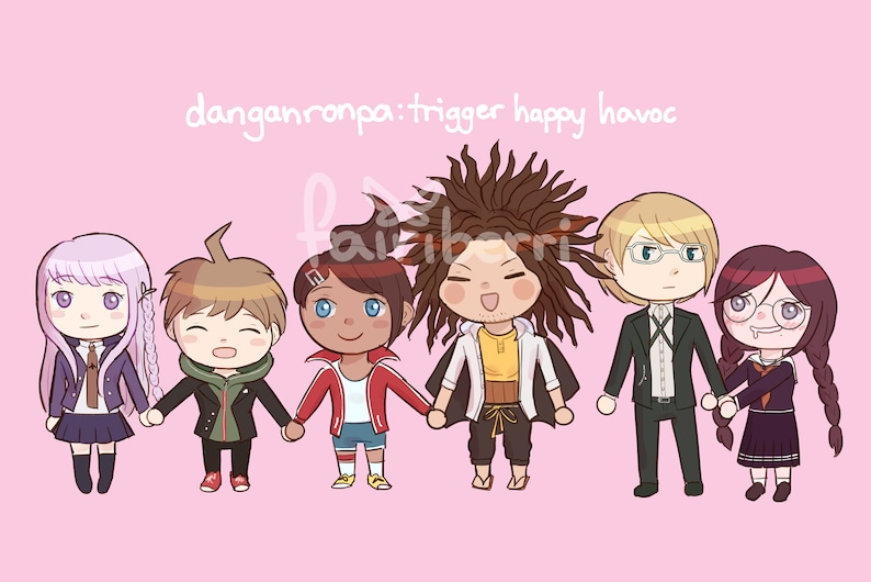 Danganronpa 1 Chibi Art Print: Trigger Happy Havoc (4x6) - Etsy