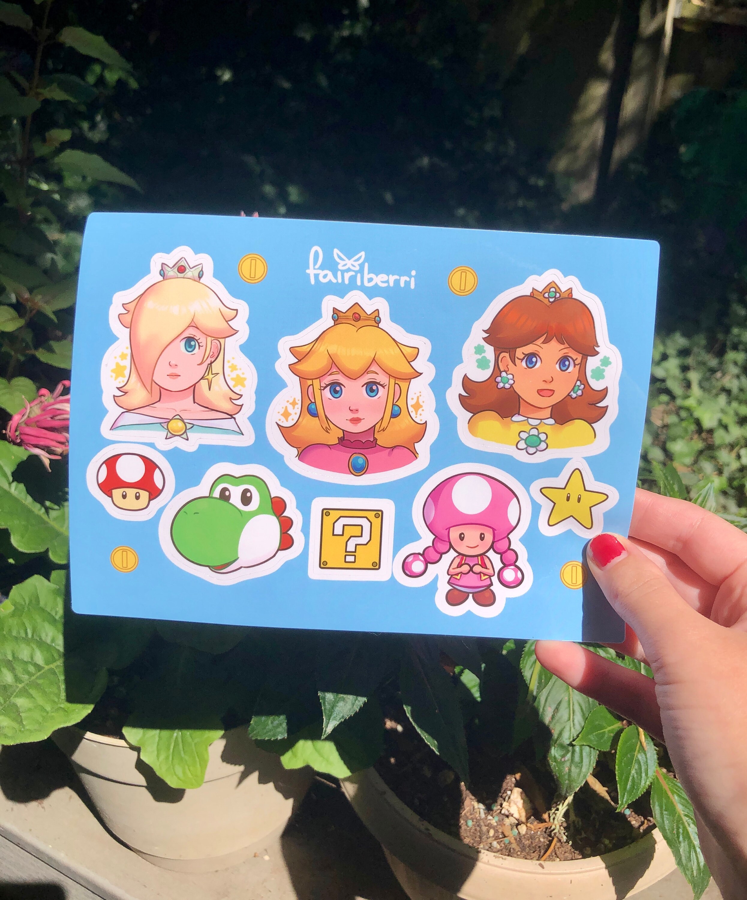 Super Mario Girls 7" X 5" Sticker Sheet- Princess Peach, Rosalina ...