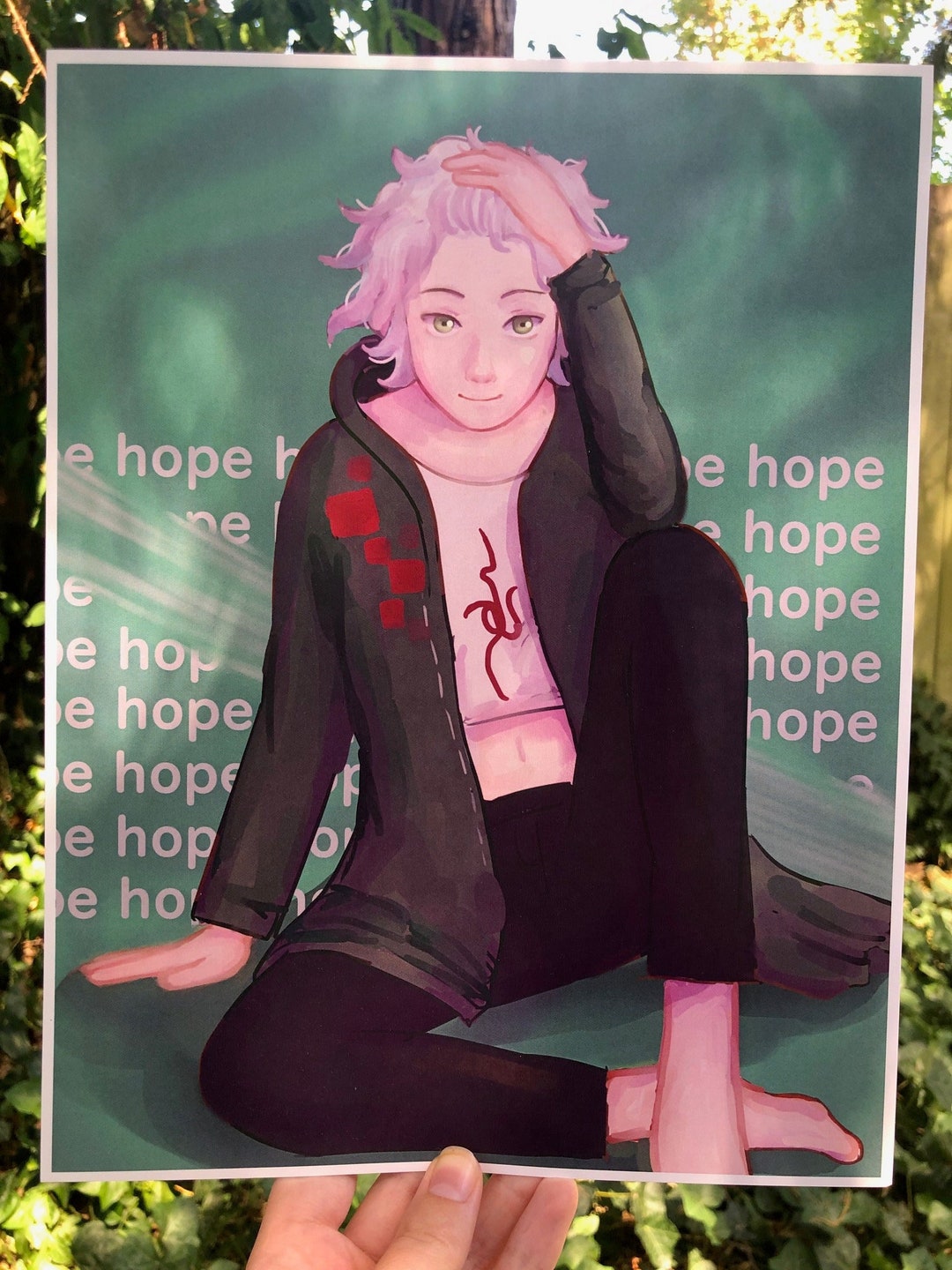 Nagito Komaeda 8.5" X 11" Art Print - Danganronpa 2: Goodbye Despair ...
