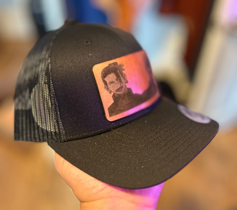 Satoru Gojo & Suguru Geto Brown Leather, Black Trucker Hat | One Size ...