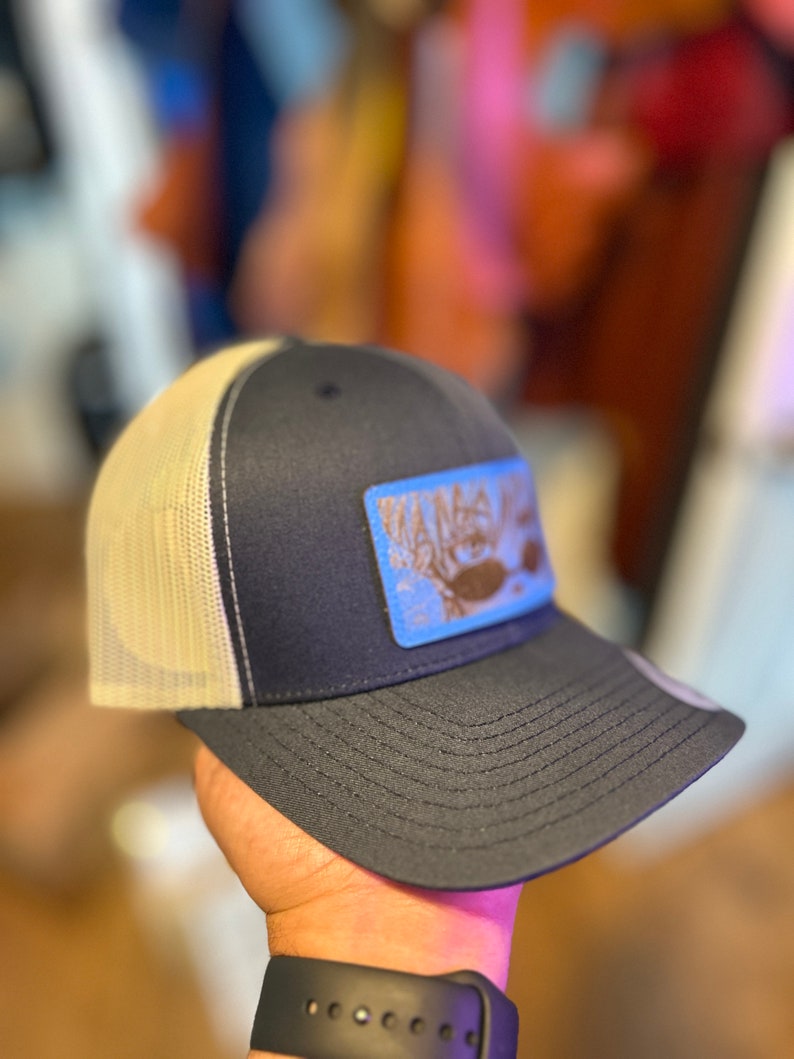 Satoru Gojo Blue Leather, Trucker Hat | One Size Adjustable - Etsy