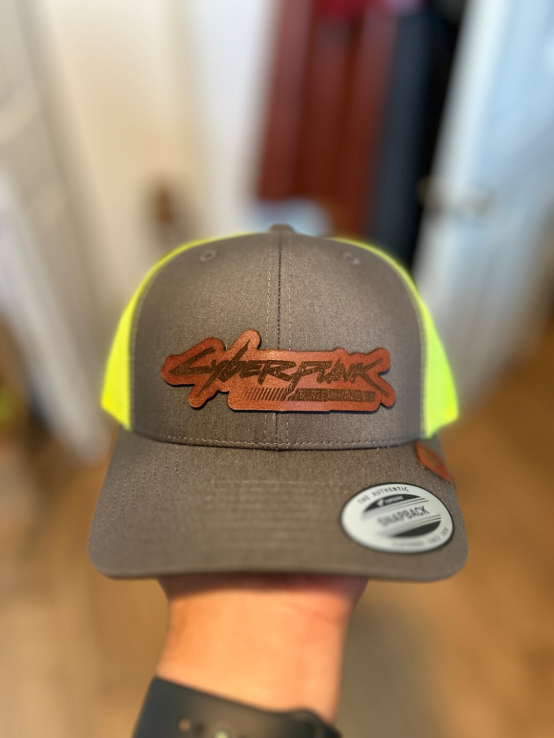 Cyberpunk Edgerunners Trucker Hat – Engraved Leather Patch, Anime Fan ...