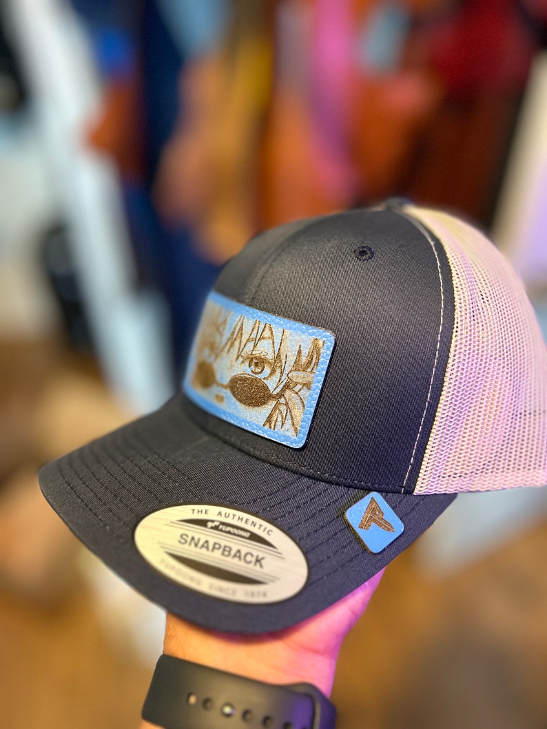 Satoru Gojo Blue Leather, Trucker Hat | One Size Adjustable - Etsy