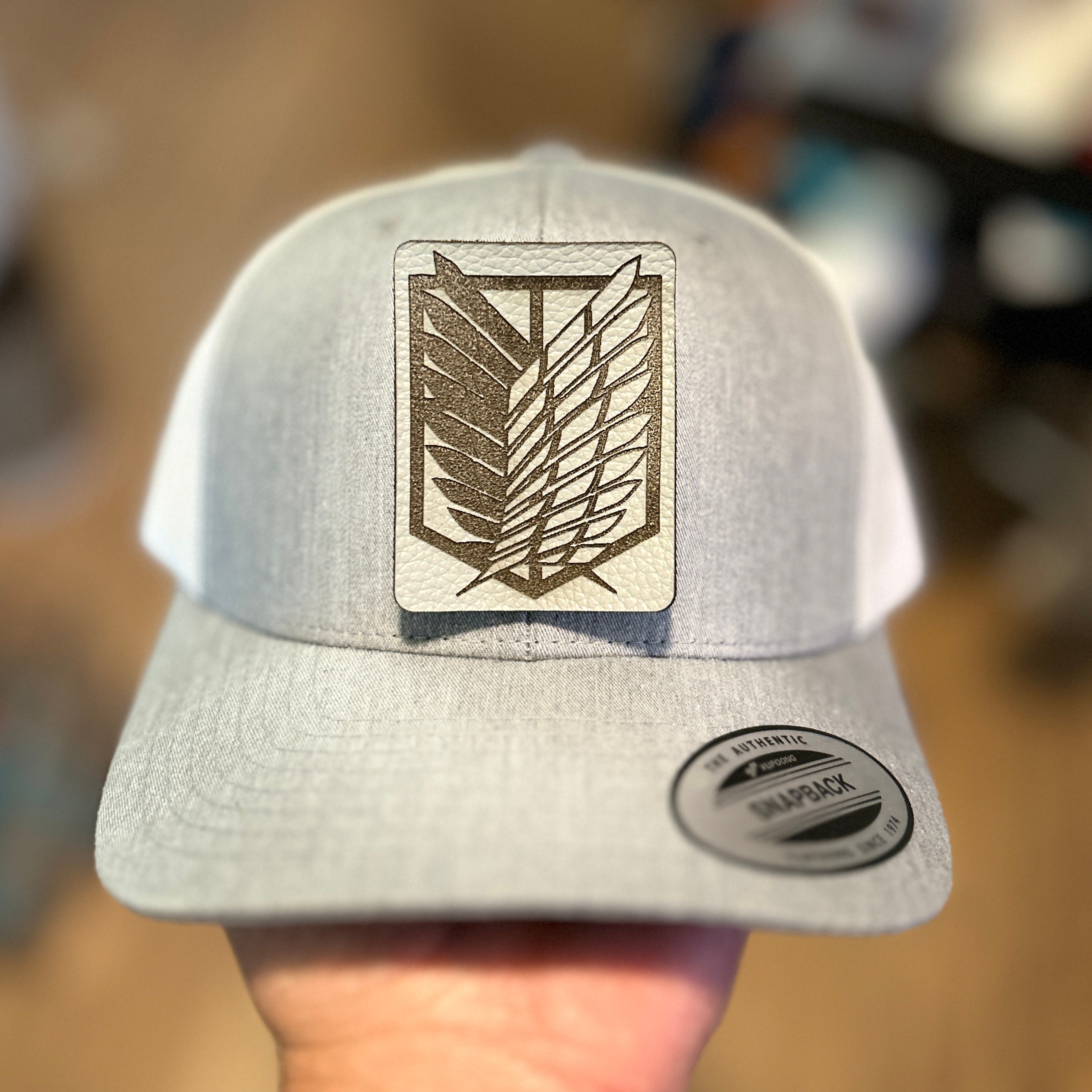 Attack on Titan Survey Corps Hat. Gray Leather One Size Adjustable ...