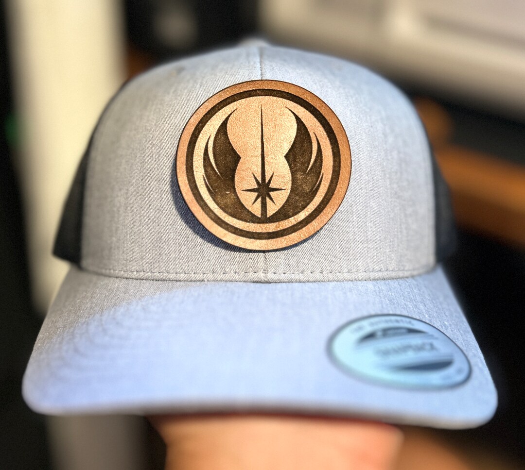 Star Wars Jedi Order Trucker Hat: Handmade Leather Patch - Etsy