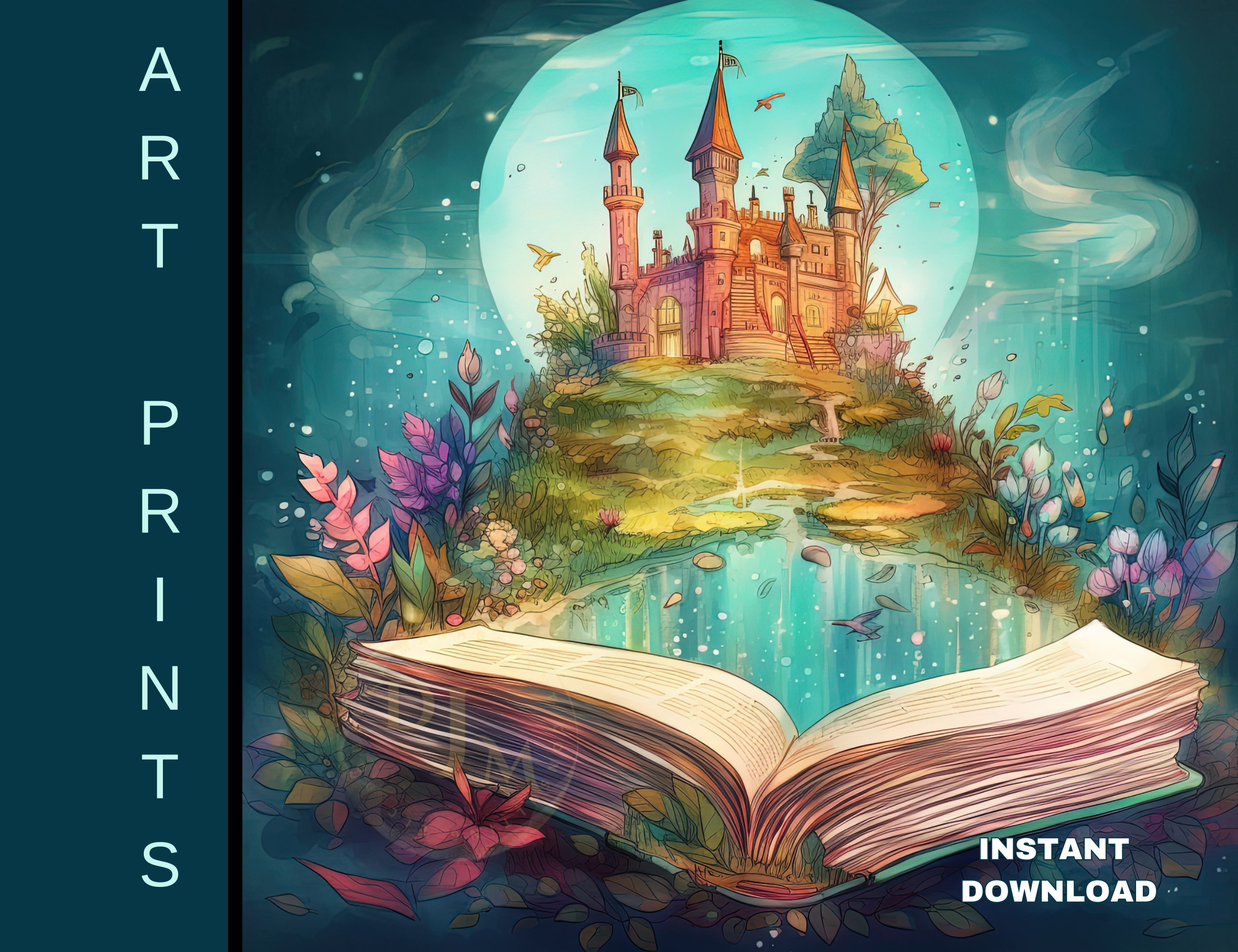 Storybook Art Print Ai Artwork Fantasy Storybook Art Printable Wall Art ...