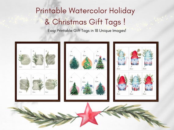 Christmas Gift Tags Printable Holiday Gift Tags Multiple - Etsy