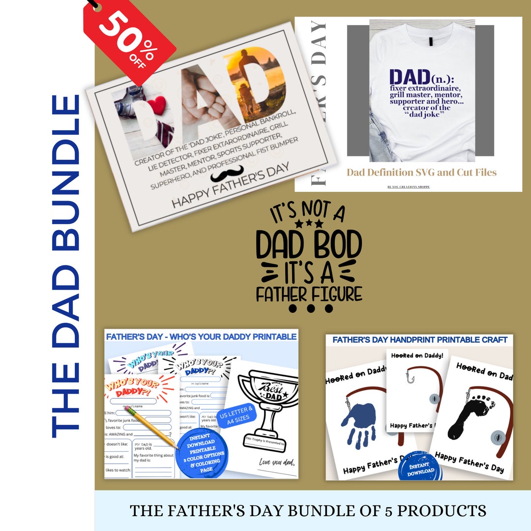 Father Day Gift Father Day Card Ideas for Fathers Day Bundle Father Day ...