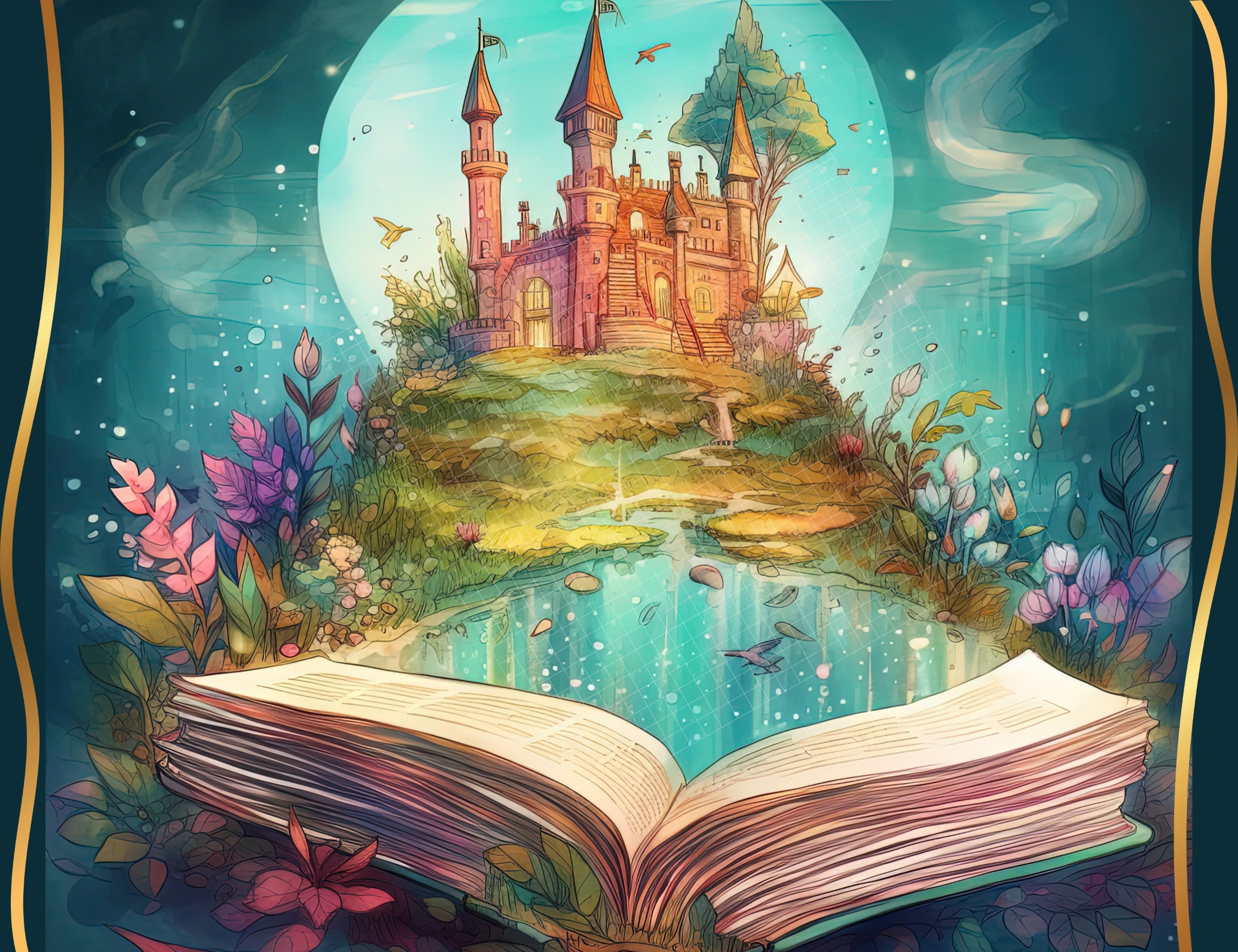Storybook Art Print Ai Artwork Fantasy Storybook Art Printable Wall Art ...