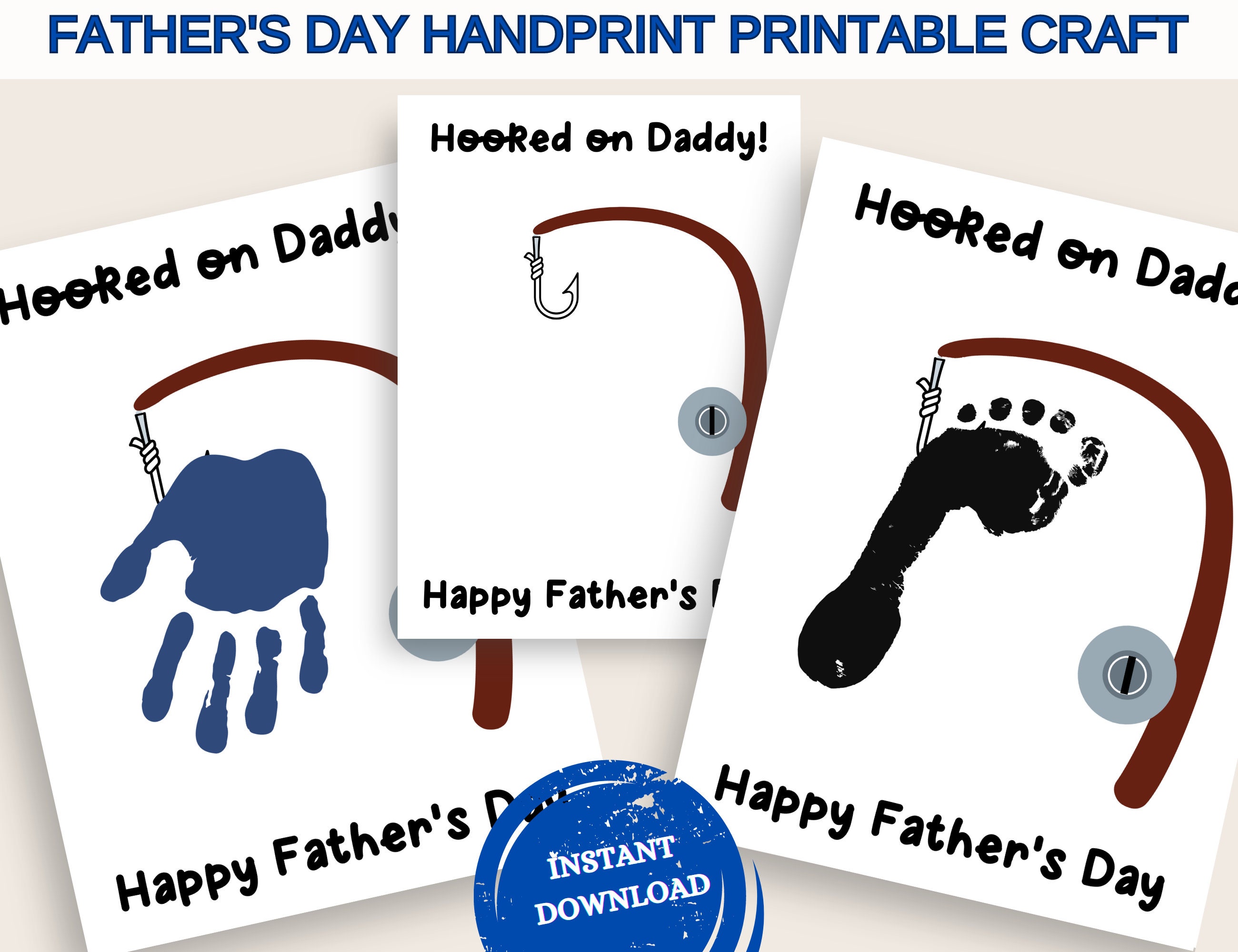 Fathers Day Handprint Keepsake DIY Gift for Dad Dad Printable - Etsy
