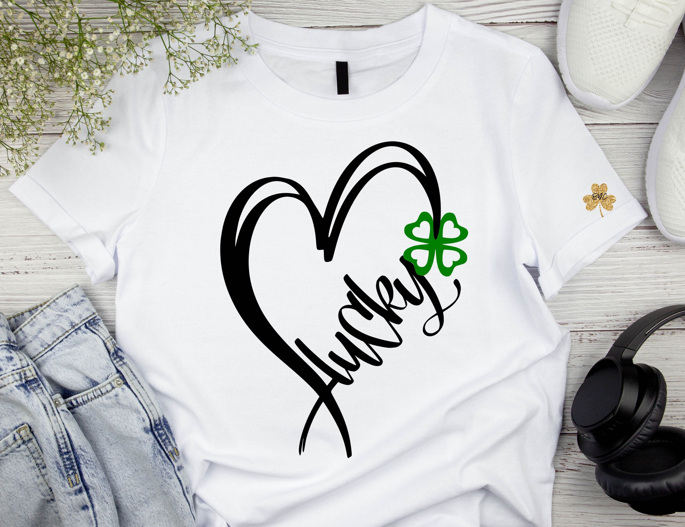 Doodle Heart Lucky Irish SVG File for Cricut or Silhouette Lucky Heart ...