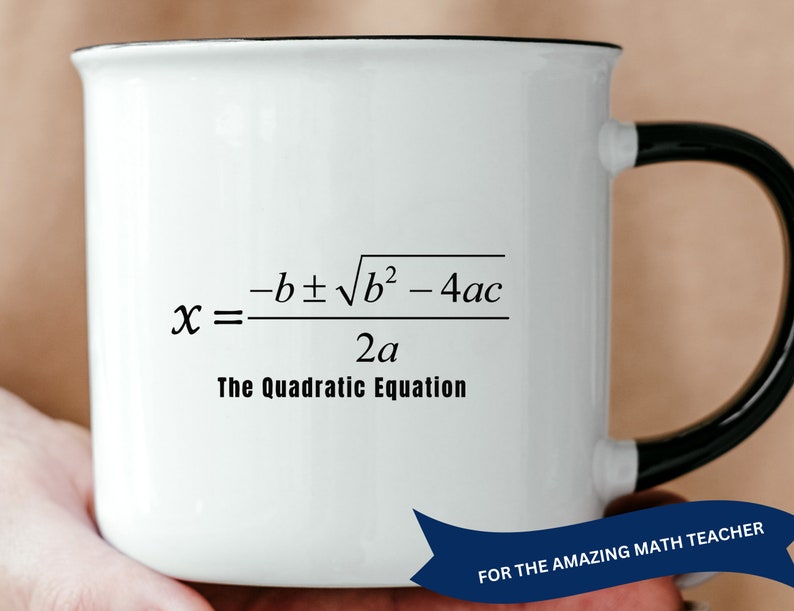 Quadratic Equation SVG and Cutting Files, Math Equation Art PNG and ...