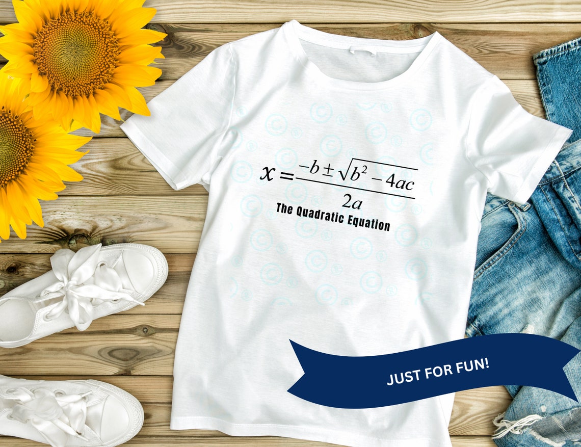 Quadratic Equation SVG and Cutting Files, Math Equation Art PNG and ...