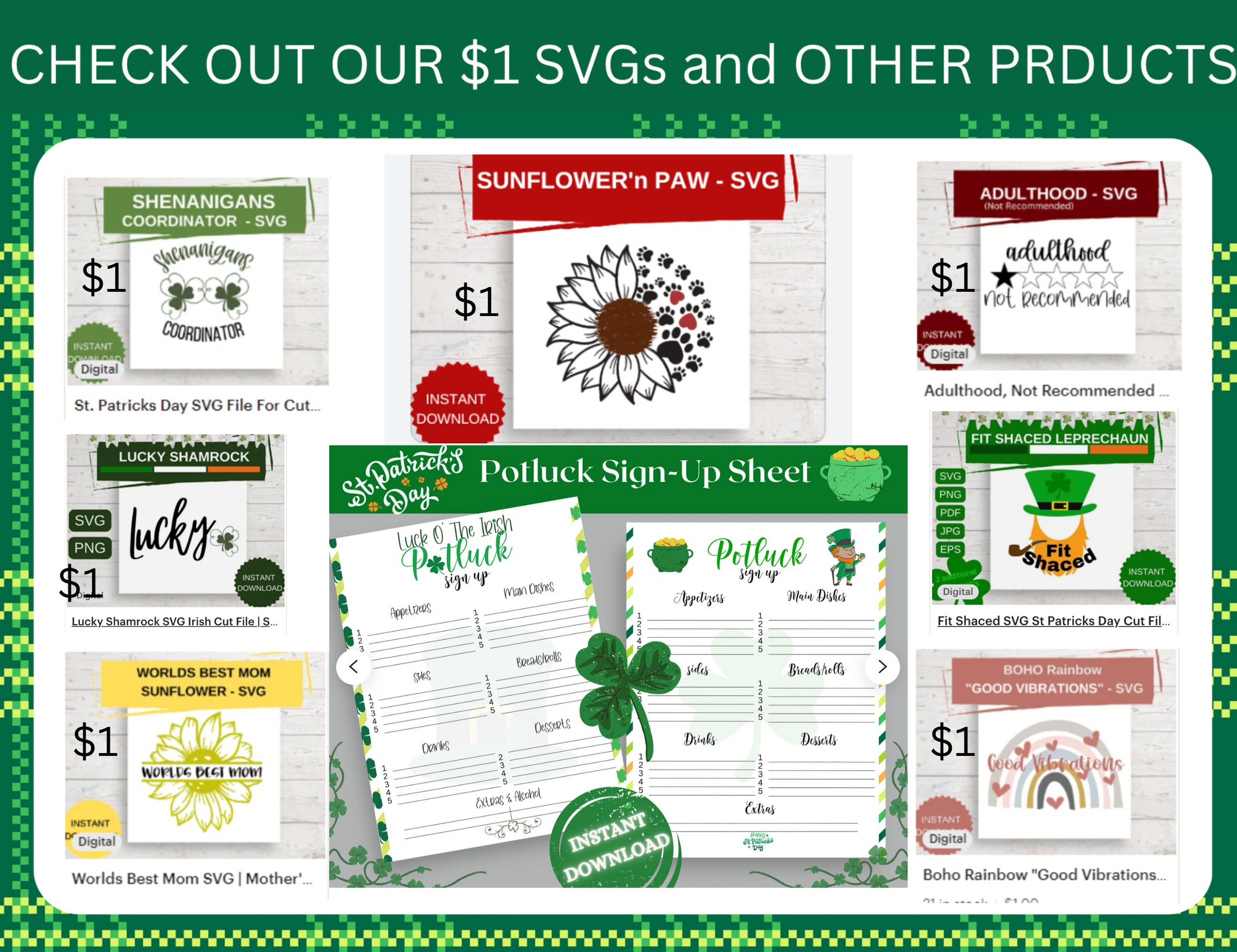 Doodle Heart Lucky Irish SVG File for Cricut or Silhouette Lucky Heart ...