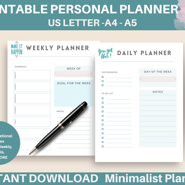 Personal Planner - Etsy
