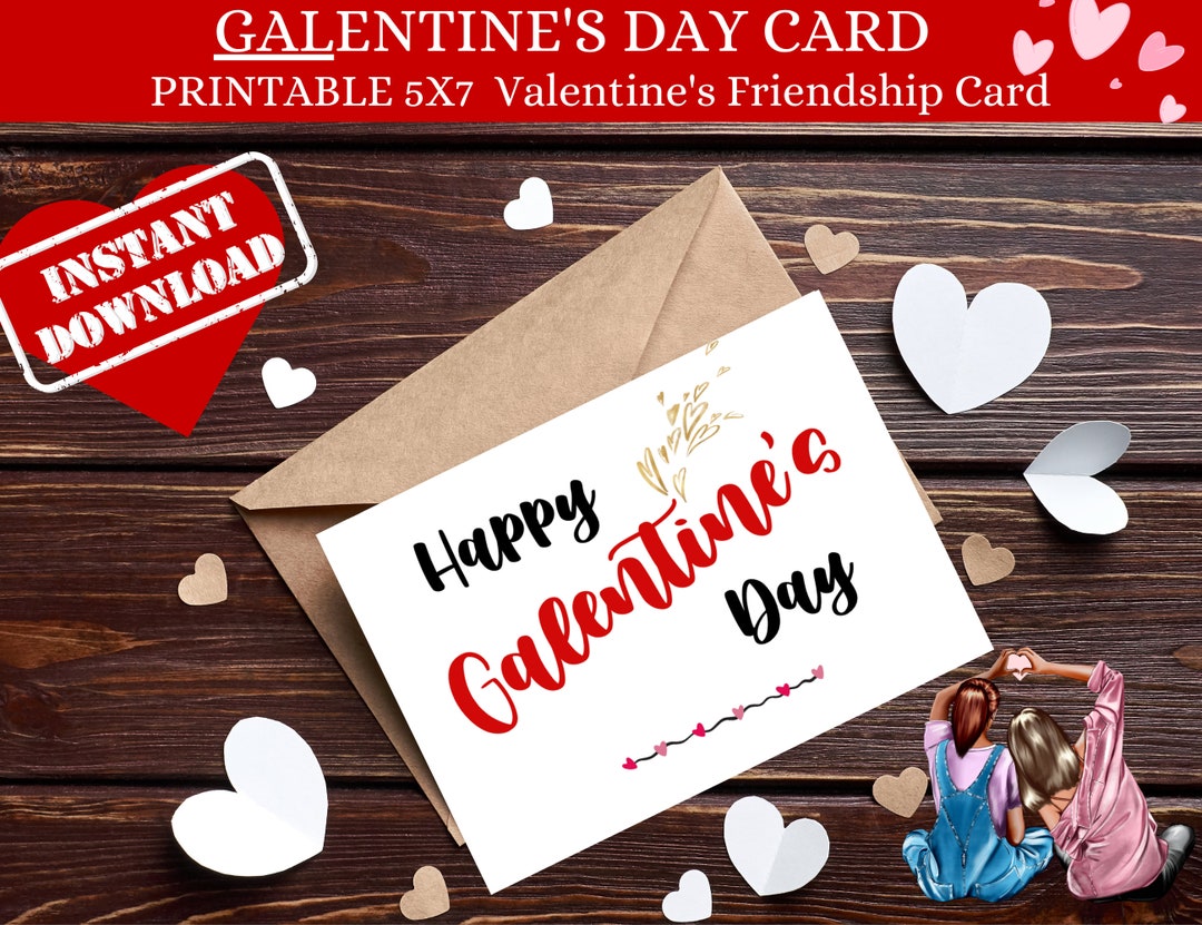 Galentines Day Printable Card for Those Special “gal Pals” | Valentines ...