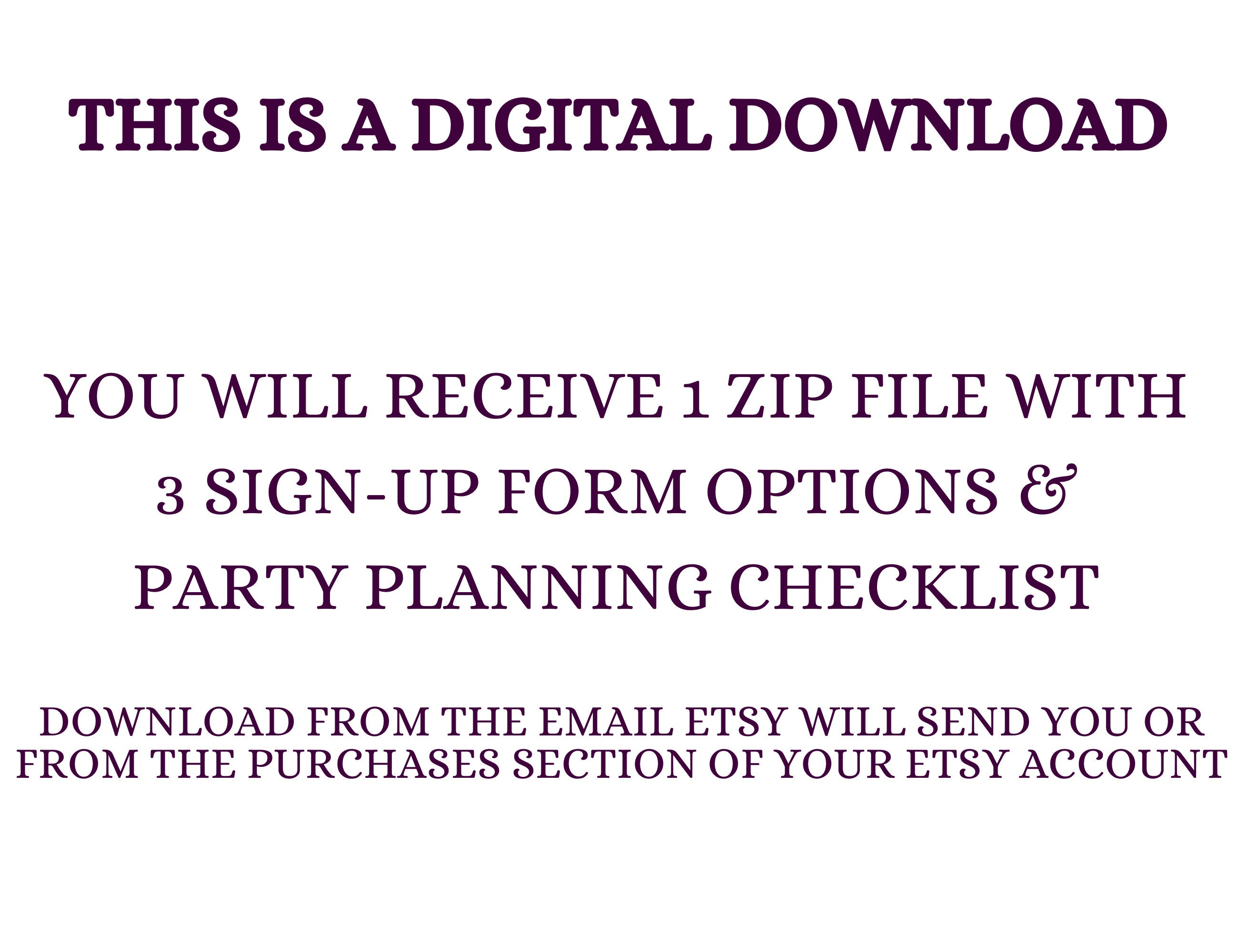 Printable Birthday Party Potluck Sign up Girl Birthday Party Food Sign ...