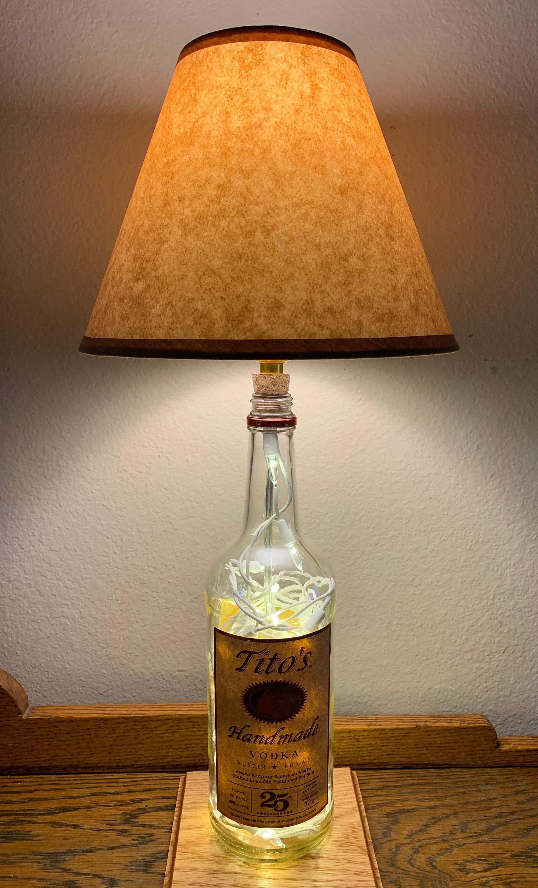 Tito's Handmade Vodka 1L Bottle Lamp - Etsy
