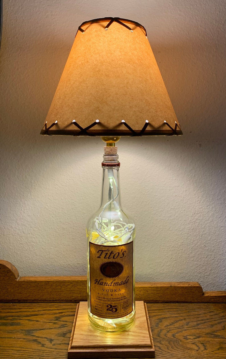 Tito's Handmade Vodka 1L Bottle Lamp - Etsy