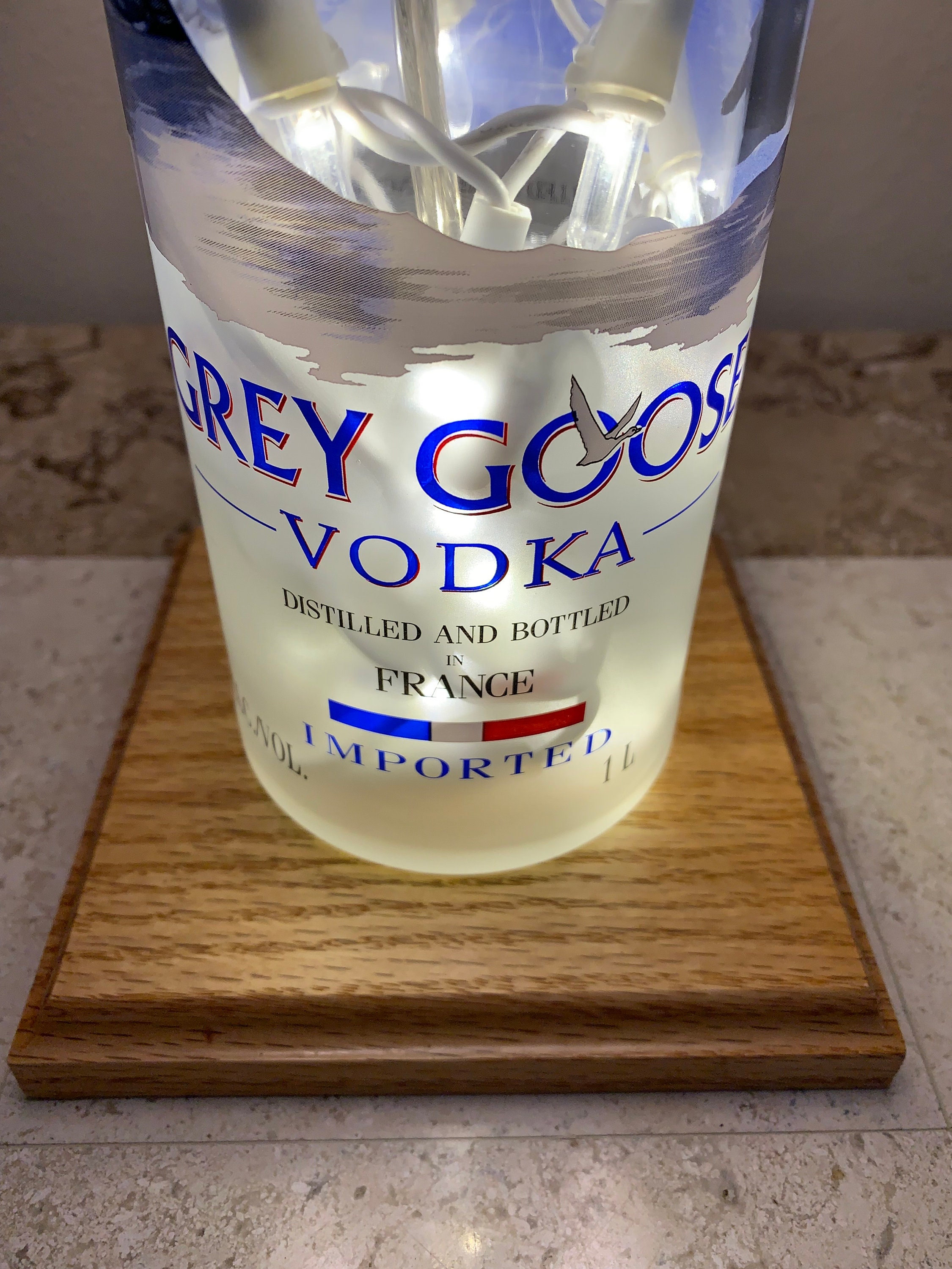 Grey Goose Vodka 1L Bottle Lamp - Etsy