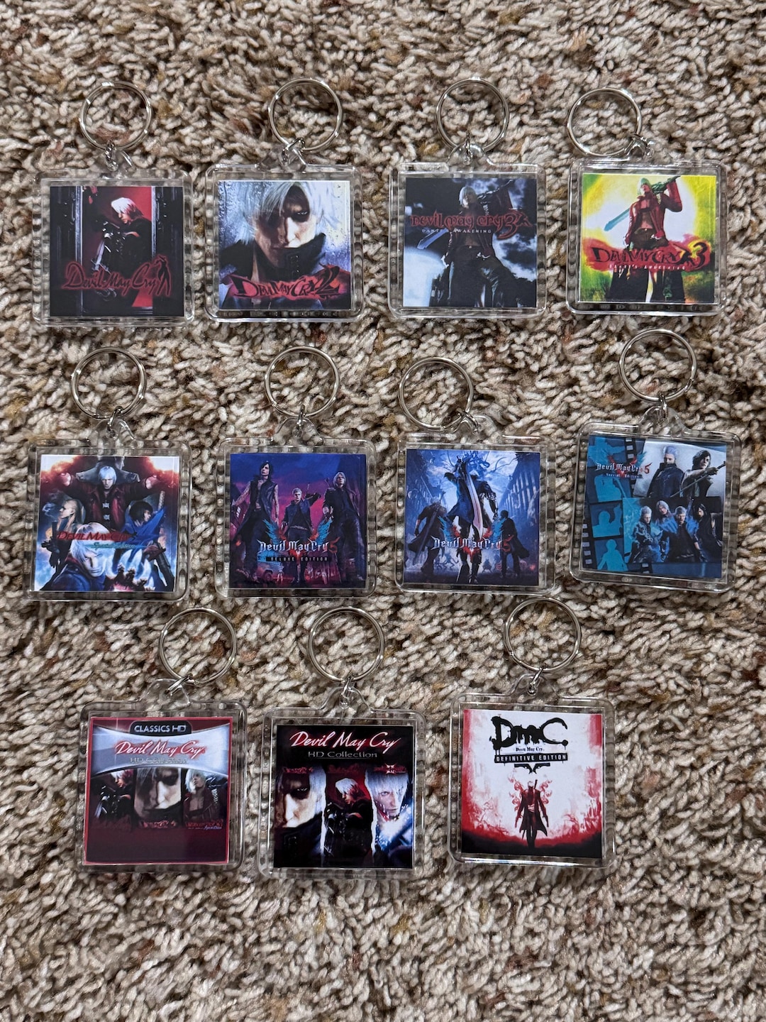 Devil May Cry Key Chain "dante, DMC 1, 2, 3, 4, 5, Hd" - Small Custom ...