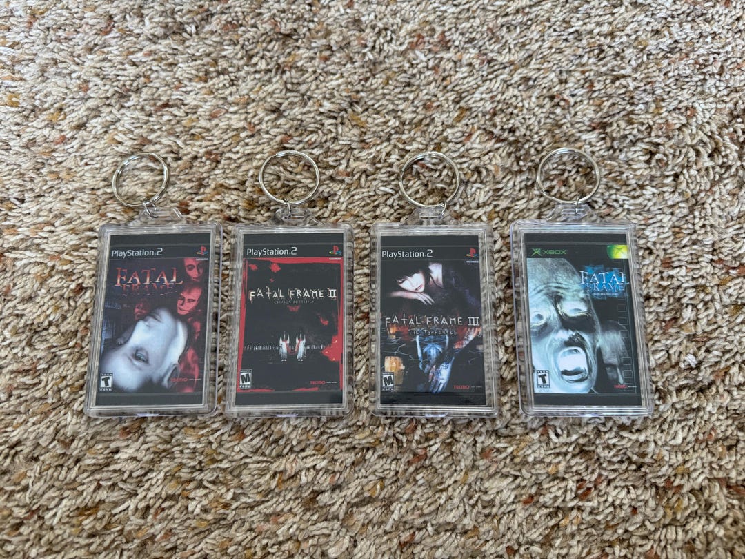 Fatal Frame 1, 2, 3 video Game Cover Art Custom Key Chain Display ...