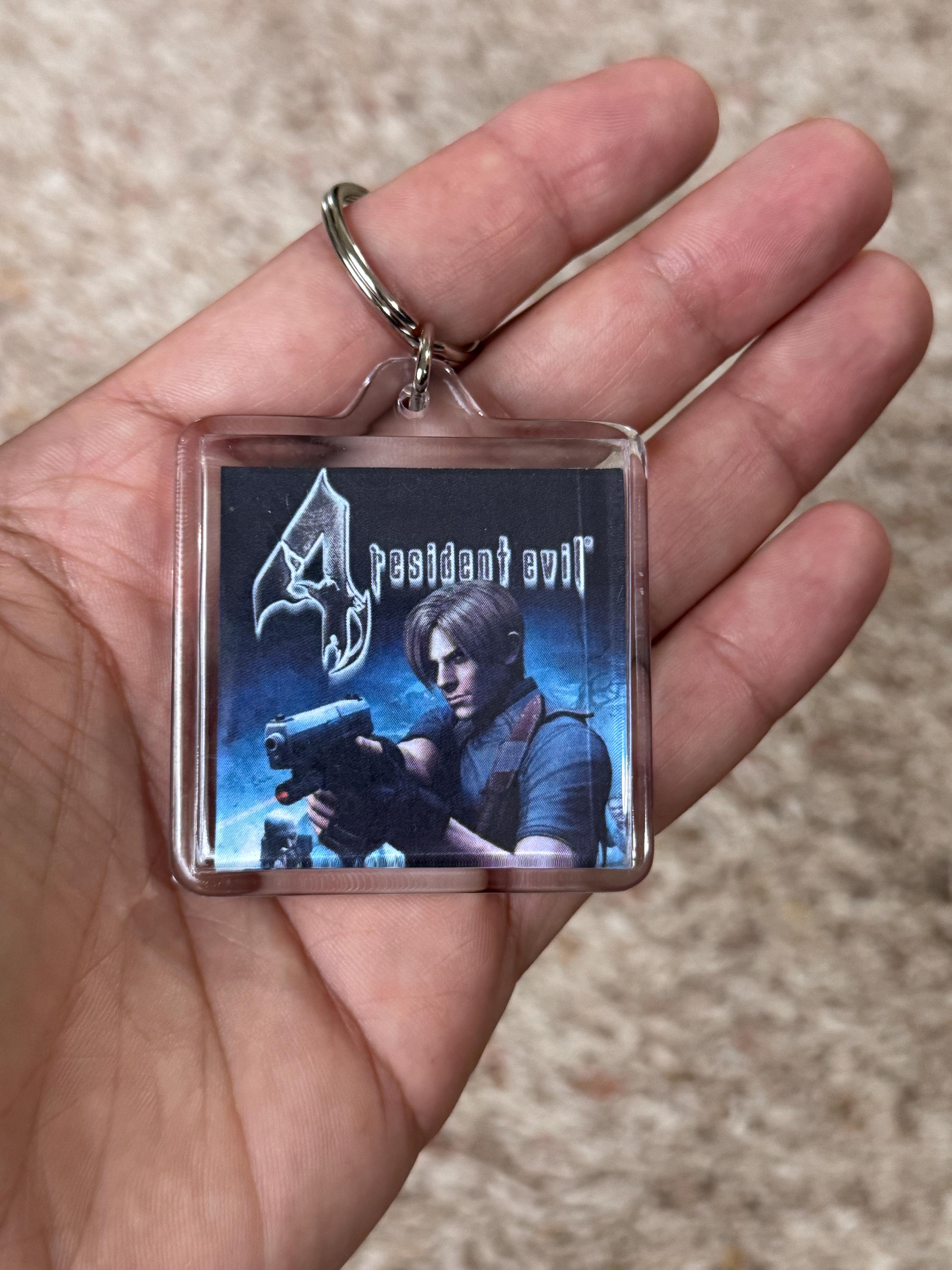 Resident Evil 4 Key Chains " RE4 " - Small Custom Videogame Art Cover ...