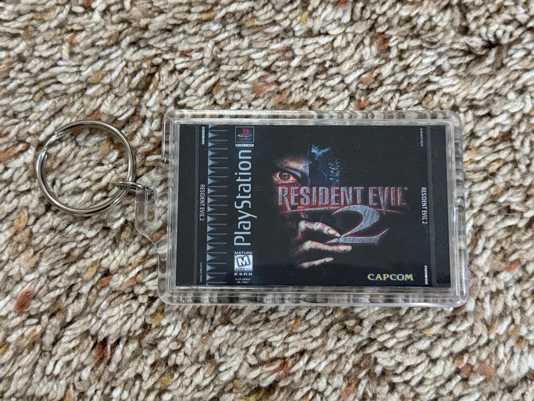 Resident Evil 2 "video Game Cover Art Custom Key Chain Display ...
