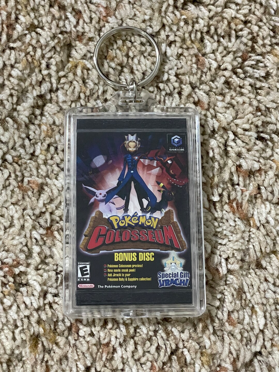 Pokemon Colosseum Jirachi Bonus Disc video Game Cover Art Custom Key ...