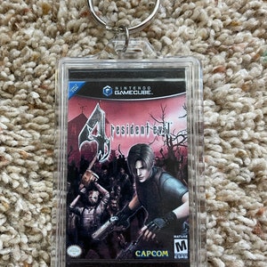 Resident Evil 4 Video Game Cover Art Custom Key Chain Display