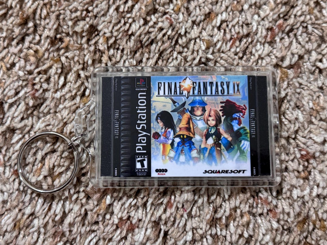 Final Fantasy IX "video Game Cover Art Custom Key Chain Display ...