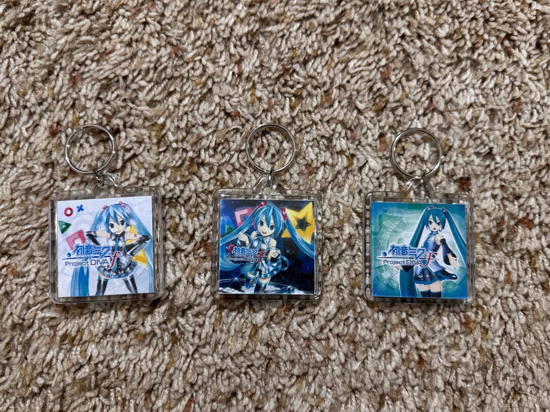 Hatsune Miku Project Diva Key Chain “small Custom Videogame Art Cover ...