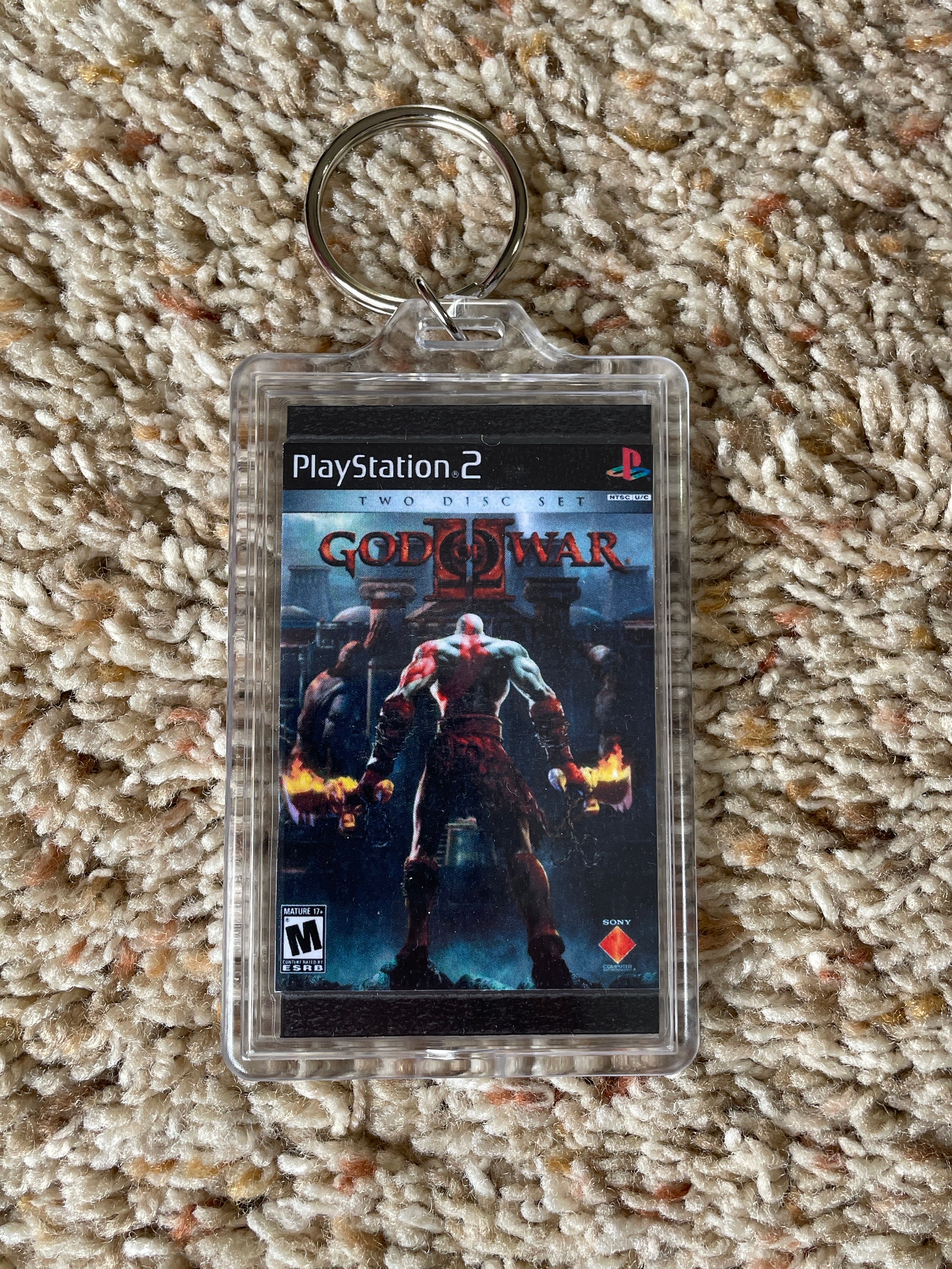 God of War II "video Game Cover Art Custom Key Chain Display, Christmas ...