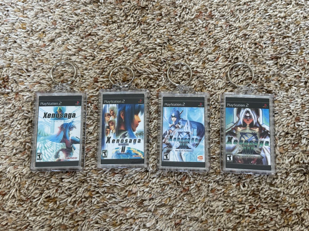 Xenosaga 1, 2, 3 "video Game Cover Art Custom Key Chain Display ...