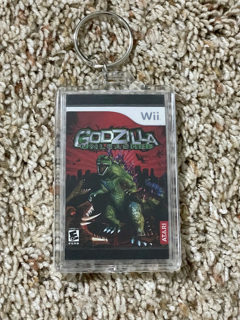 Godzilla Unleashed Video Game Cover Art Custom Key Chain - Etsy