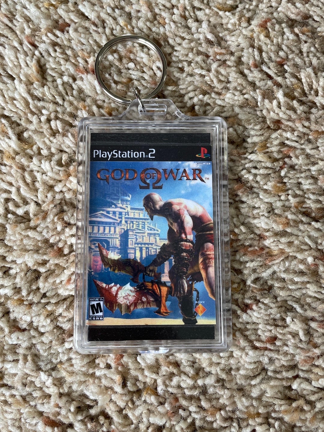 God of War " "video Game Cover Art Custom Key Chain Display, Christmas ...