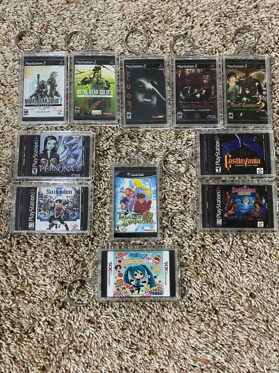 Video Game Cover Art Custom Key Chain Display - Ps1/ps2/ps3/ps4 ...